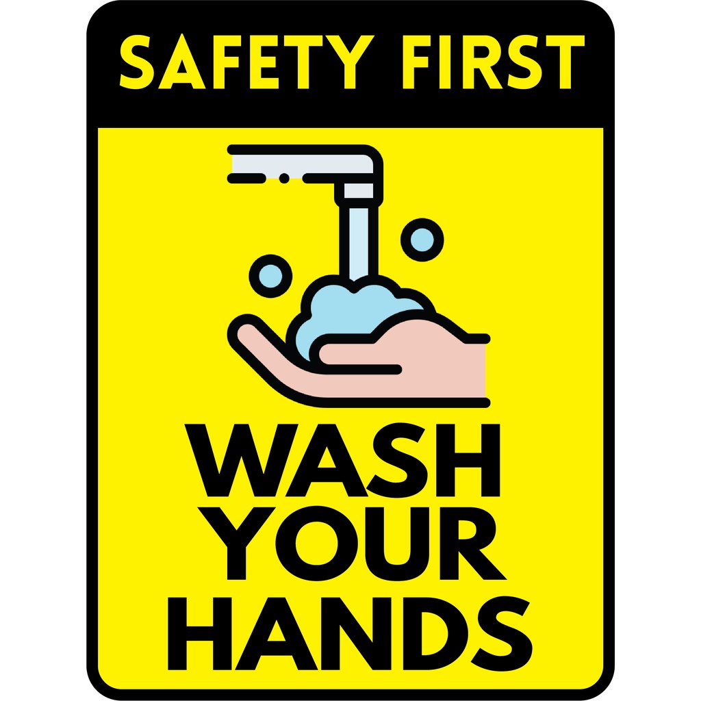 Covid-19 Prevention Wall Signs / Safety First, Germ Prevention Signage ...