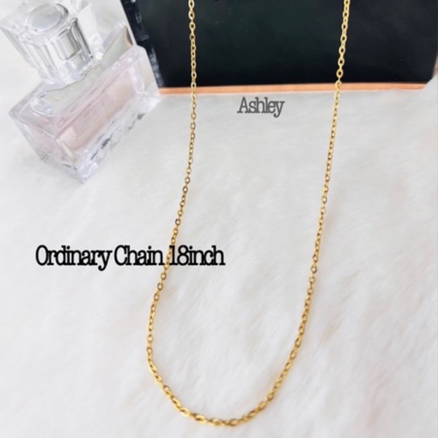 Stainless Gold Ordinary Chain 18inch | Shopee Philippines