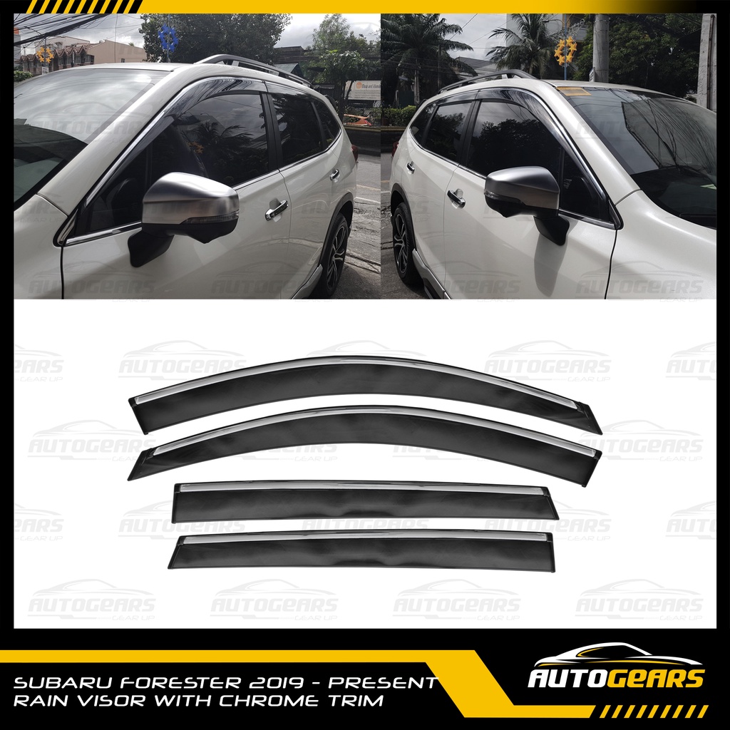 Subaru Forester SK (2019 - 2025) Rain Visor with Chrome Trim V1 ...