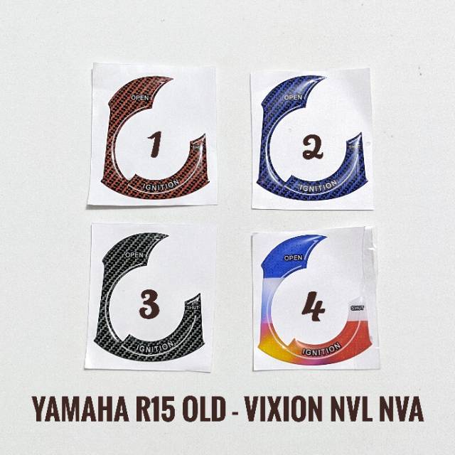 Yamaha Vixion NVL NVA, R15 old Ignition Key emblem Embossed Sticker ...