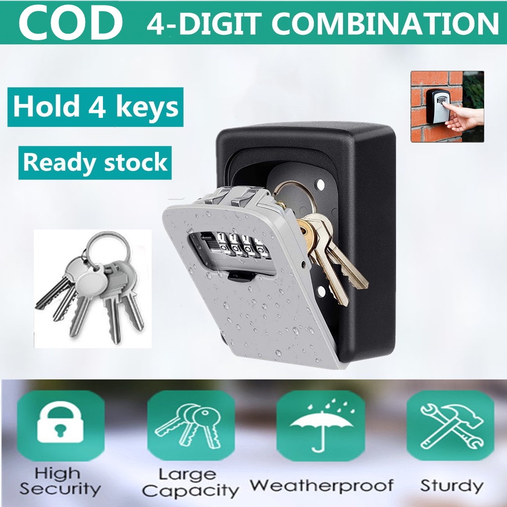 High Capacity Wall Mounted Key Storage Box Key Safe Box Key Storage ...