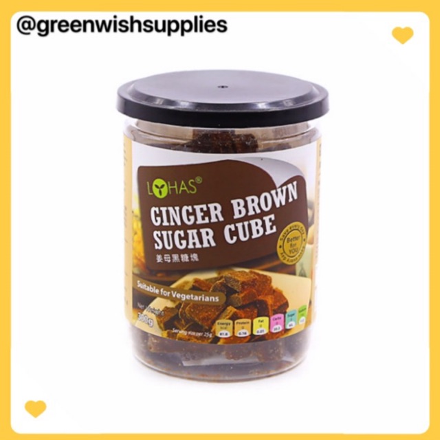 LOHAS - Ginger Brown Sugar Cube, 黑糖姜母砖块(300g) Exp:05/2026 [No Preservatives][Taiwan] | Shopee ...