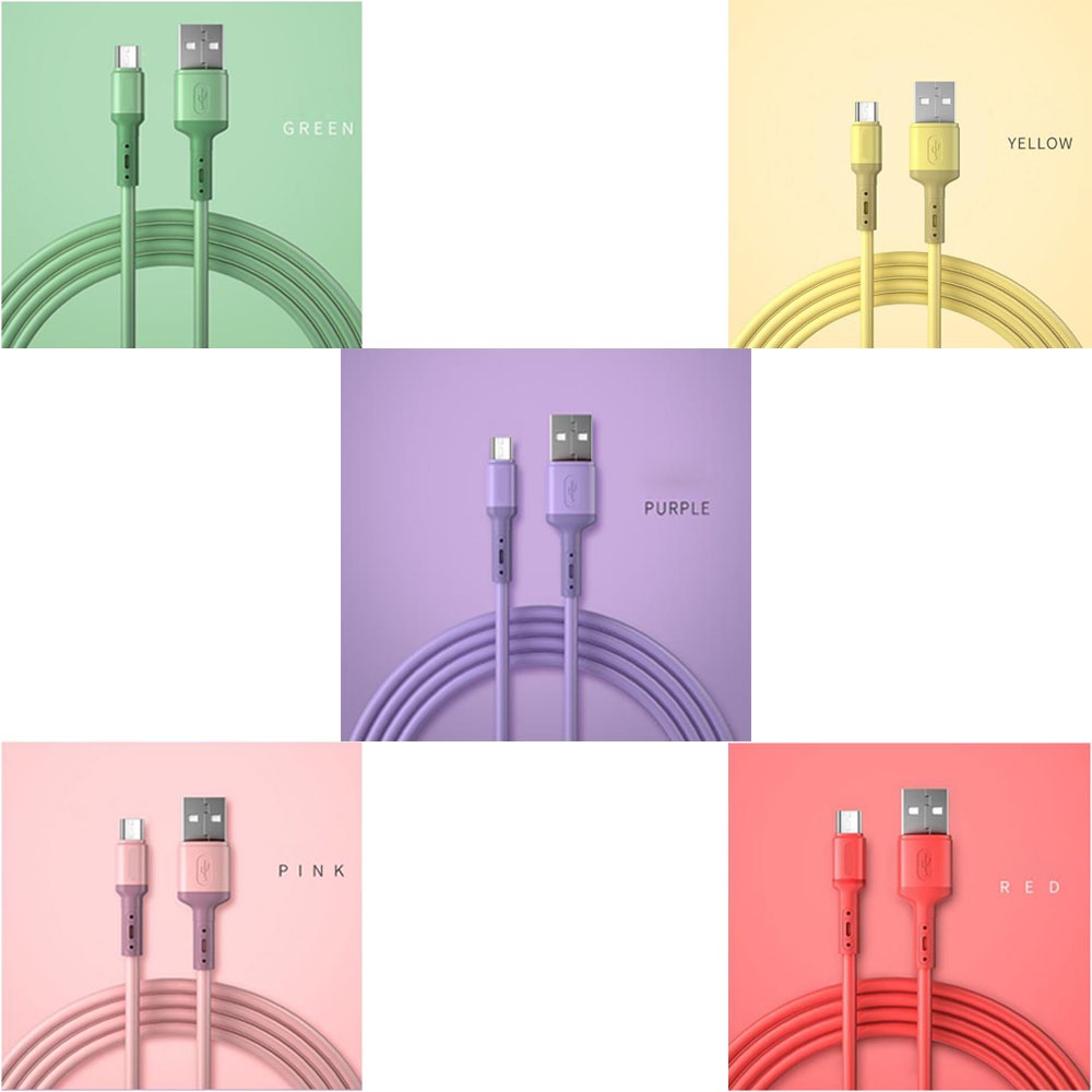 Multicolor Charger Cable For Type-C Type-B iPhone Cord 1m | Shopee ...