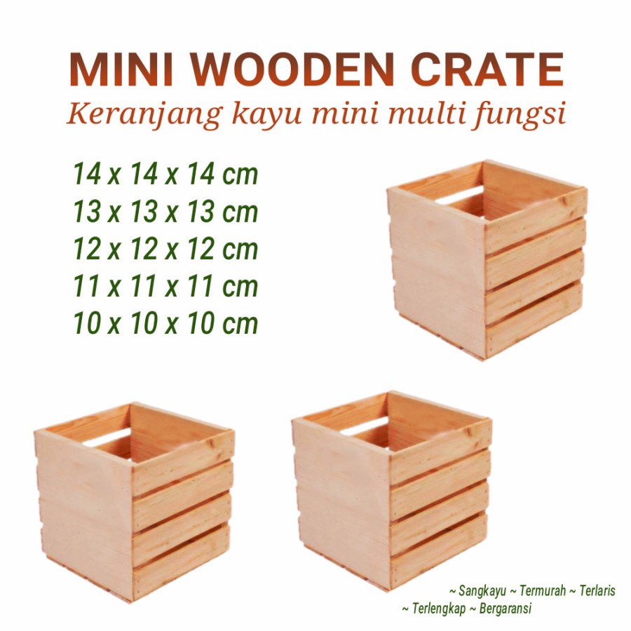 KAYU Sangkayu Wooden Multi-Purpose Storage Box Mini Crate Wooden ...