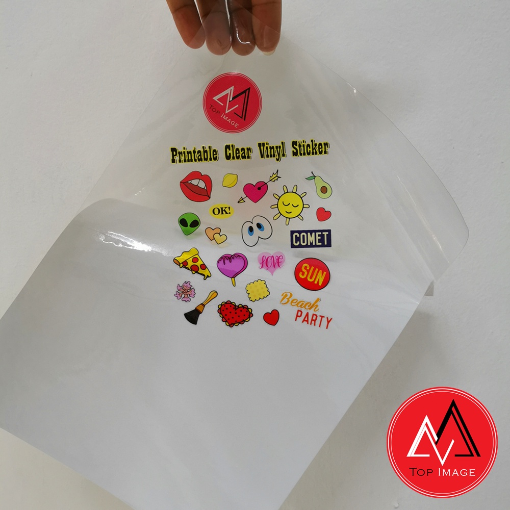 Printable Clear Vinyl Sticker A4 Transparent clear vinyl adhesive film ...