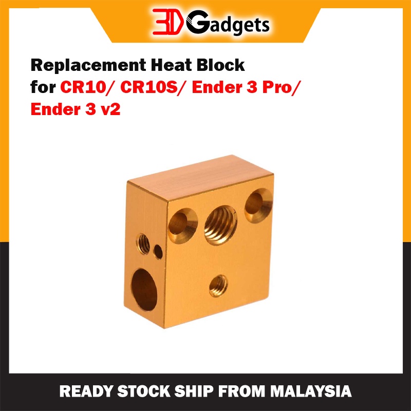 Replacement Heat Block for 3D Printer Creality CR10/ CR10S/ Ender 3 Pro ...