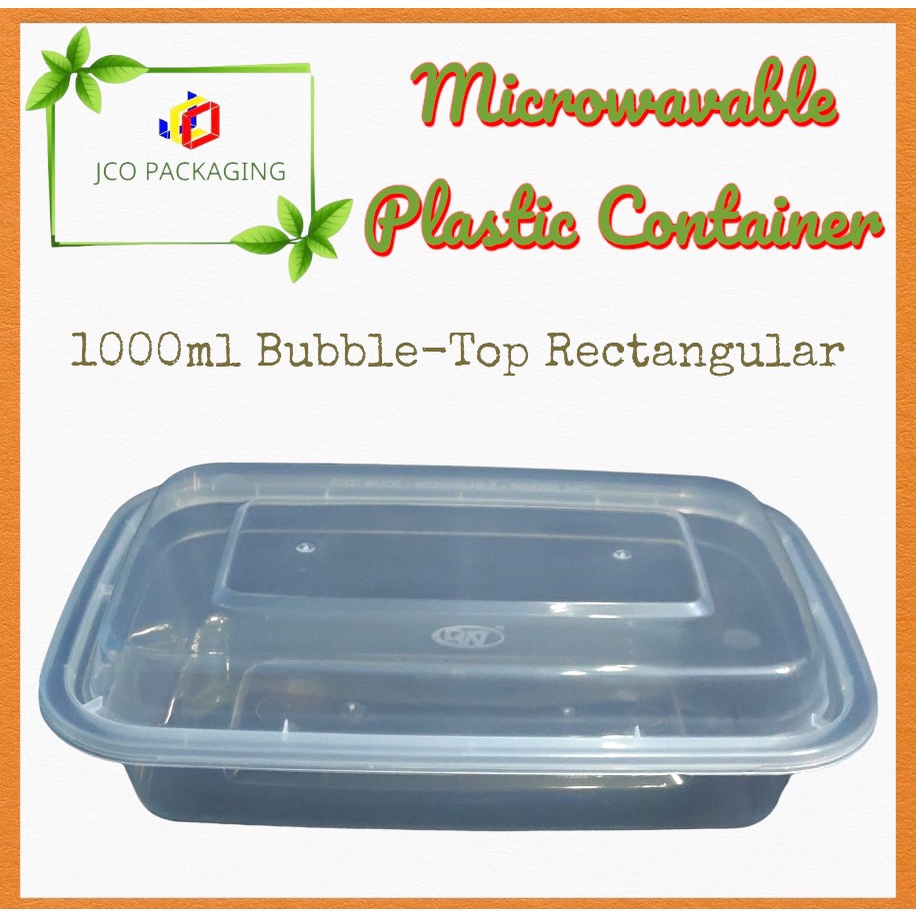 5sets 1000ml PLASTIC CONTAINER Clear Rectangular Bubble Top Cover ...
