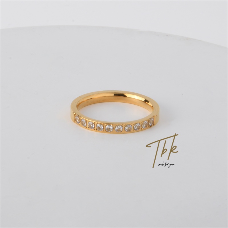 TBK 18k Gold Diamond Ring Fashion Accessories Everyday Jewelry Birthday ...