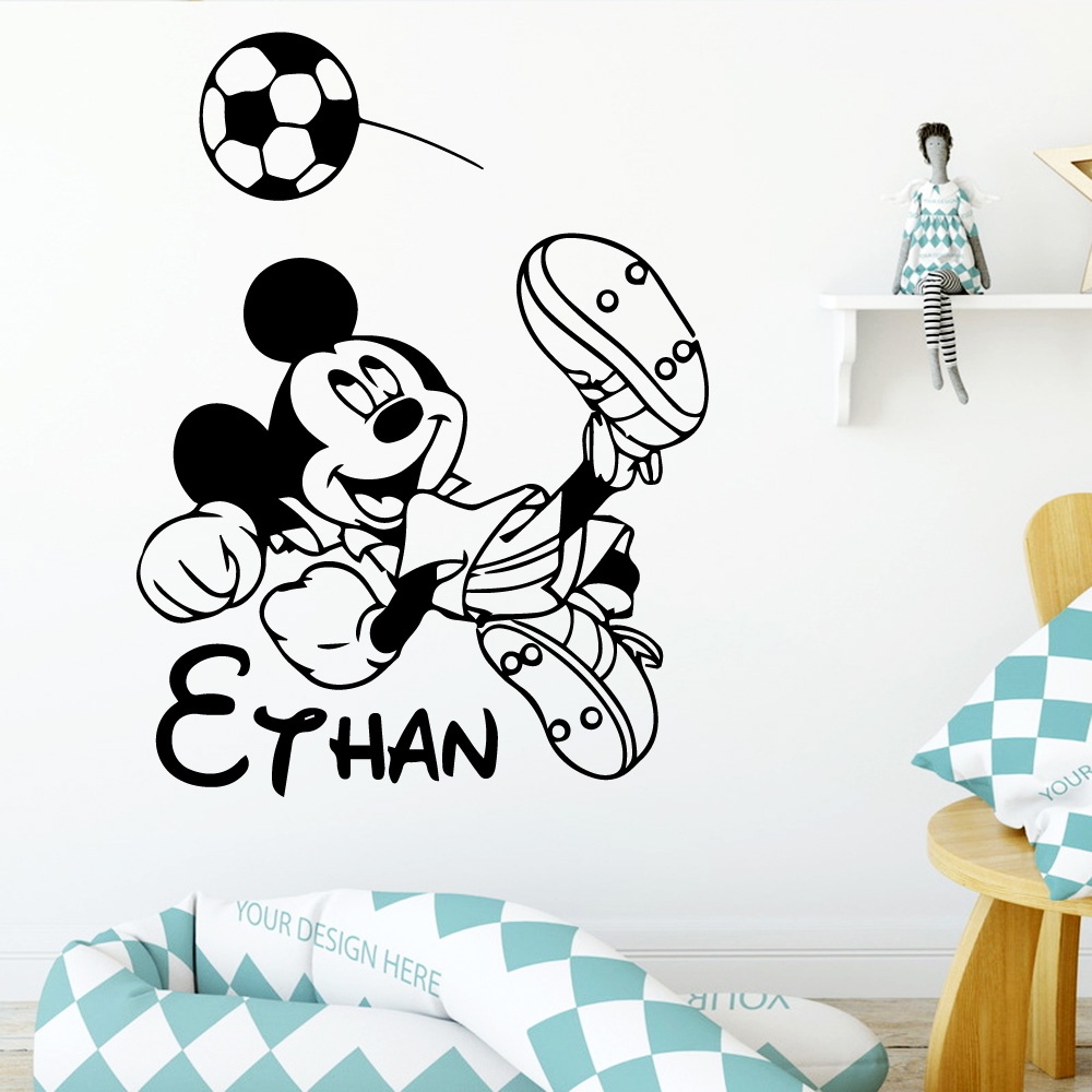 Creative Mickey Mouse Wall Decal Art Vinyl Stickers For Kids Rooms ...