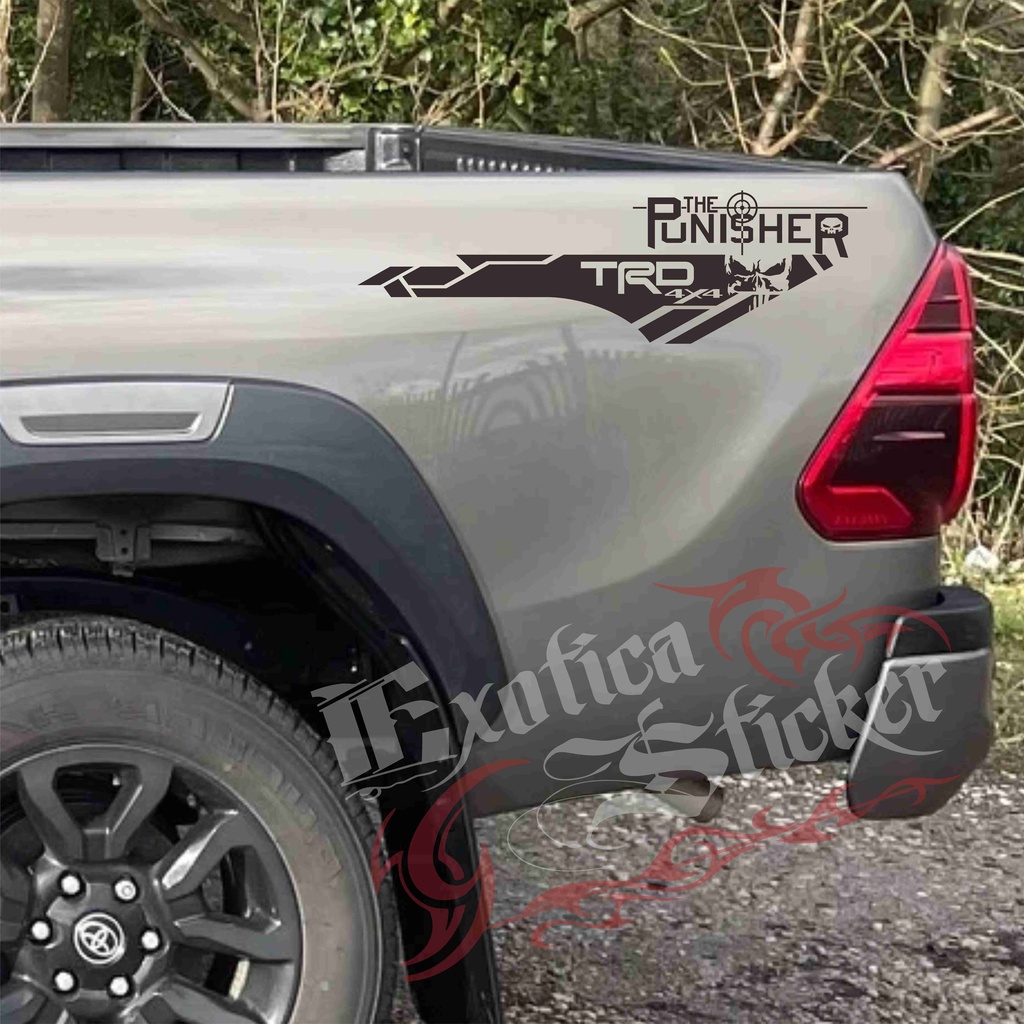 Cutting sticker for TRD Punisher Toyota Fortuner land cruiser etc ...