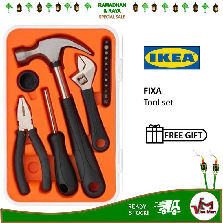 FIXA 17 piece tool set equipment hammer Screwdriver spanner Allen ...
