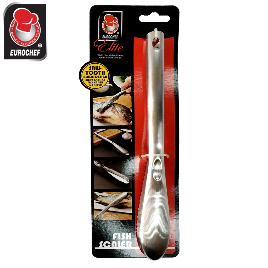 Eurcohef Stainless Steel Fish Scaler Sawtooth Blade Skinner Cleaning ...