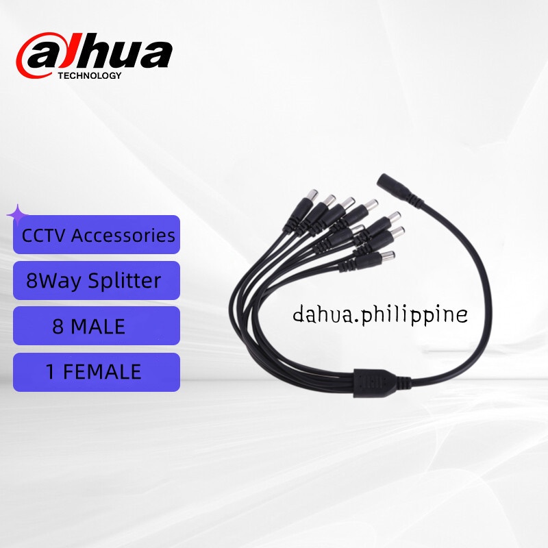 4 way and 8 way DC cable splitter for CCTV camera black splitter ...
