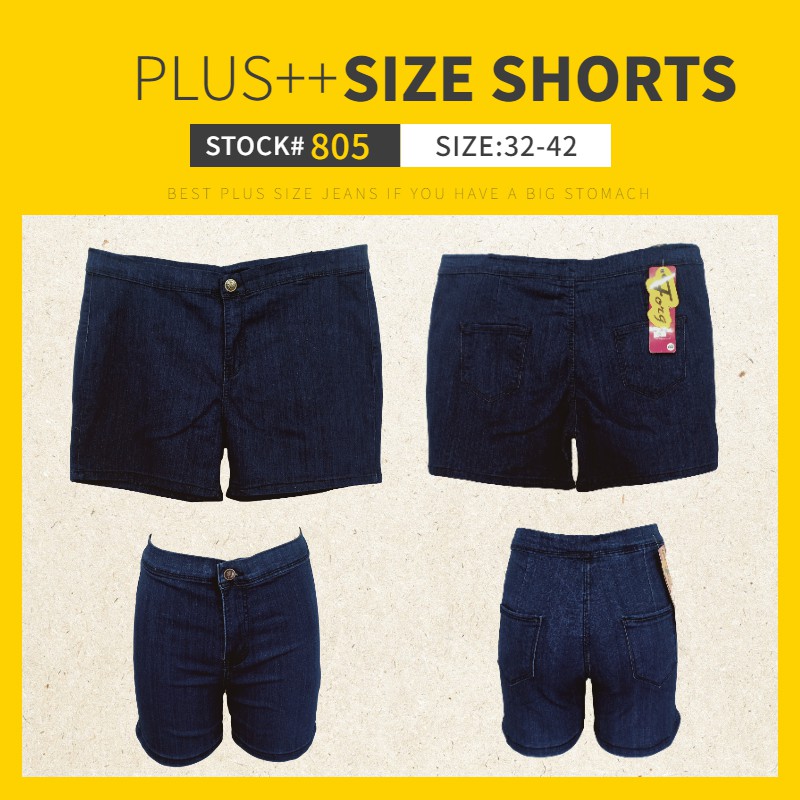 New Ladies Plus Size Denim Shorts, High Waist Shorts and Stretchable ...