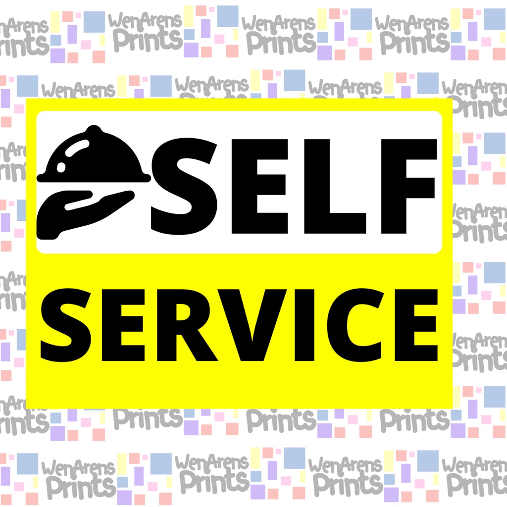 Self Service Condiments Utensils Area A4 Size PVC Plastic, Laminated ...