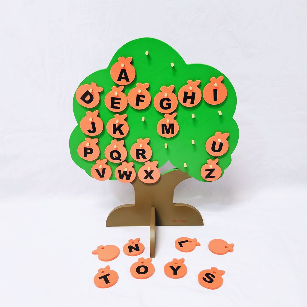 KAYU Wooden Tree Alphabet Letters Omocha Toys | Shopee Philippines