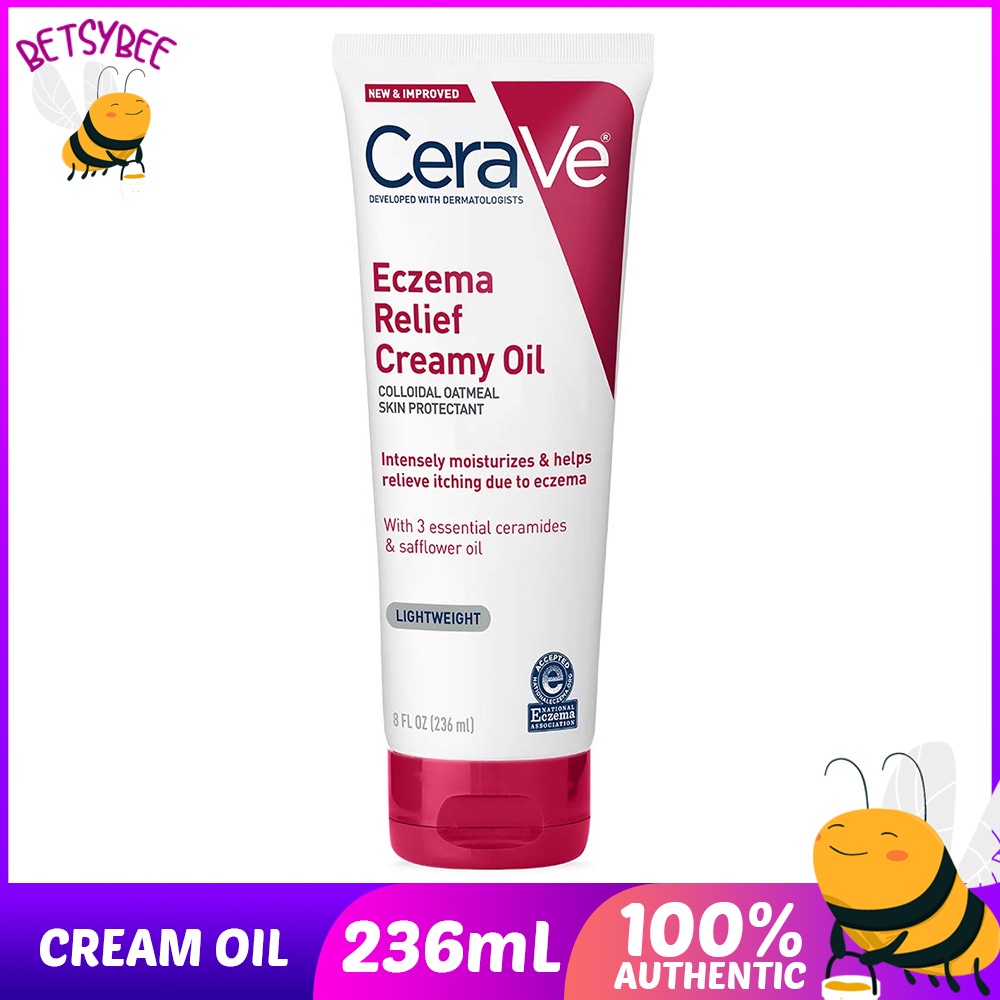 Cerave Eczema Relief Creamy Oil Skin Protectant Colloidal Oatmeal ...