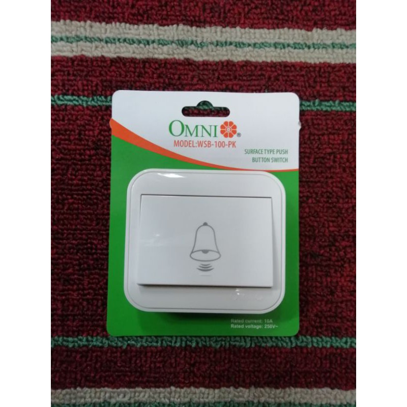 Omni Surface Type Push Button Switch Only (Doorbell Switch Only) WSB ...