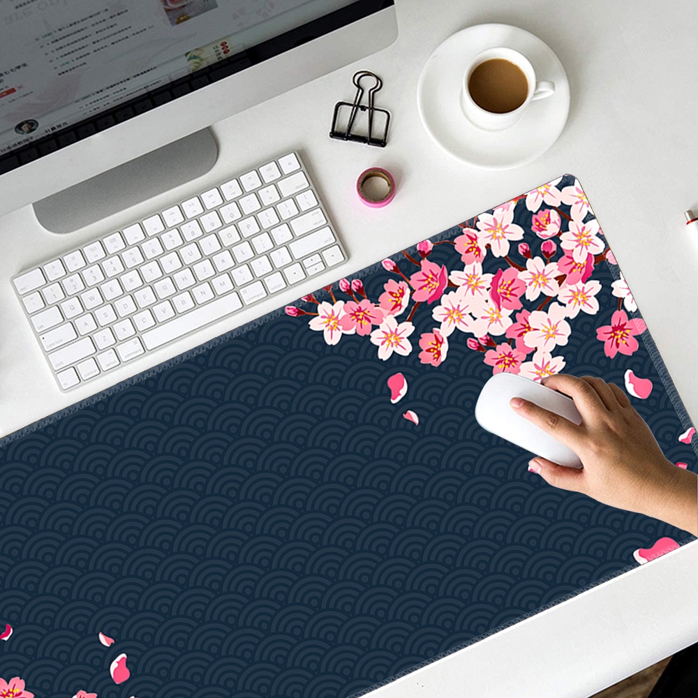 Hazakura Gaming Mouse Pad Deep sea blue Large Extended Mousepad XL ...