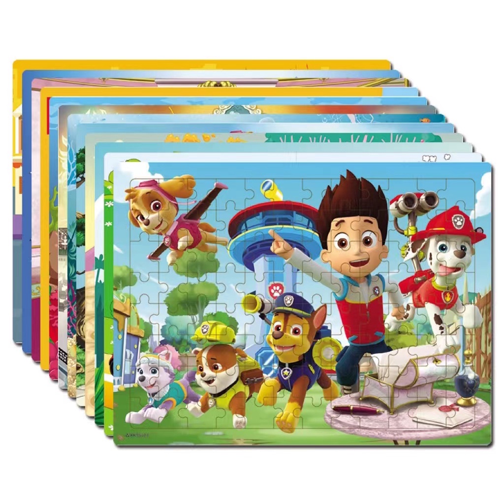 K2-shop 60 Pcs Puzzle for Kids Cartoon Wooden Puzzle Educational toys ...