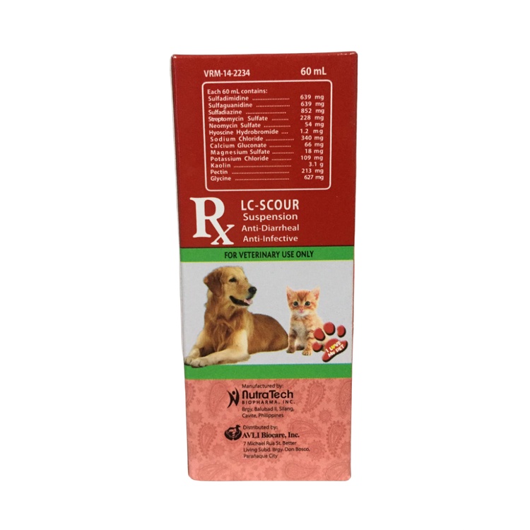 Lc-Scour Oral Suspension Syrup 60ml Anti Diarrhea for Dogs and Cats ...
