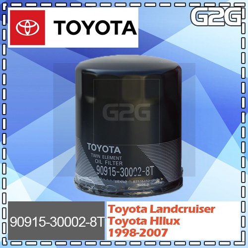 Oil Filter Toyota Genuine 90915-30002-8T Landcruiser & Hilux 1998-2007 ...