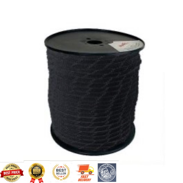 6 7 8 10 12 14 16 MM BLACK STATIC ROPE FOR CLIMBING, RAPPELLING ...