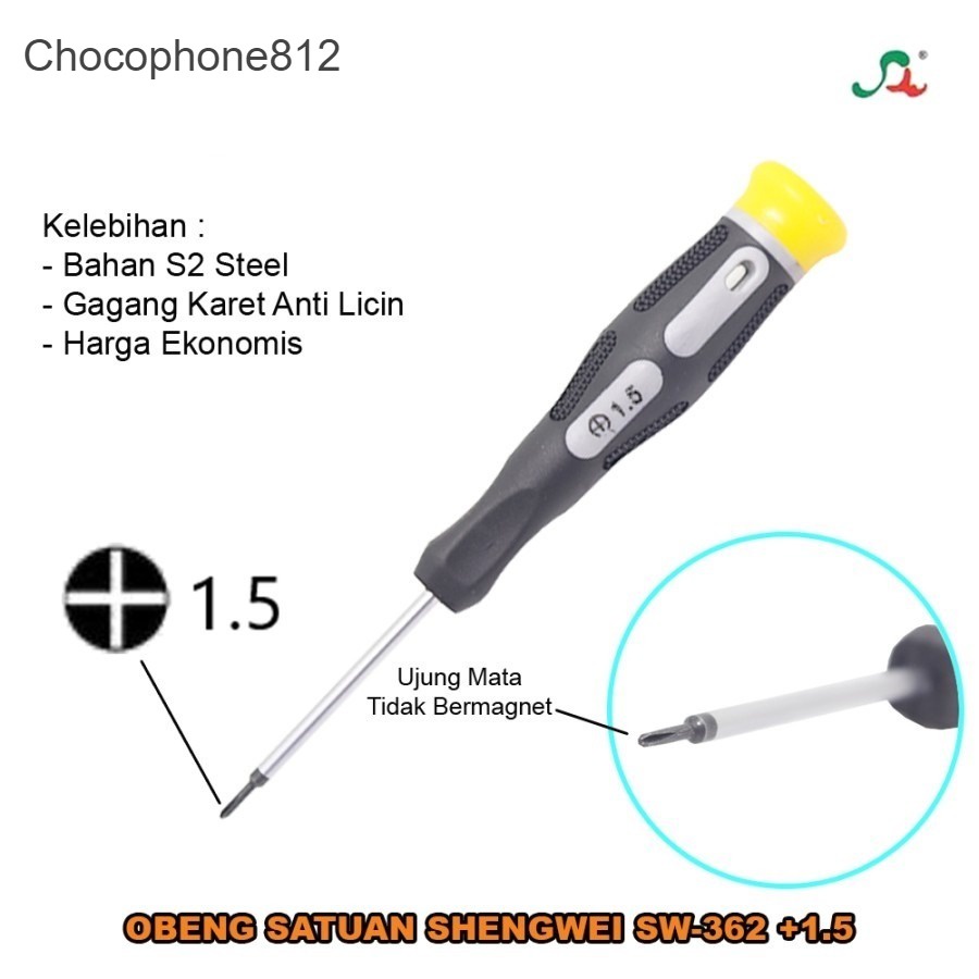 Shengwei SW-362 Screwdriver Unit Screwdriver Size +1.5 Non Magnetic ...