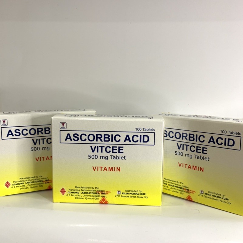 ASCORBIC ACID VITCEE 500MG (100 tablets) | Shopee Philippines