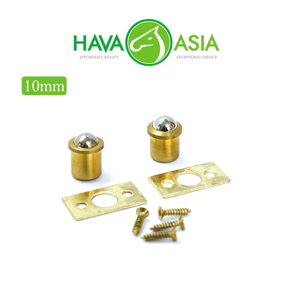 HavaAsia 1 Pair Heavy Duty Bullet Ball Solid Brass Door Latch Catches ...