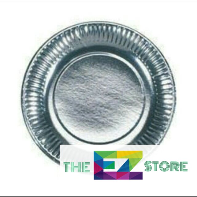 9" Disposable Silver Paper Plate 25pcs | Shopee Philippines