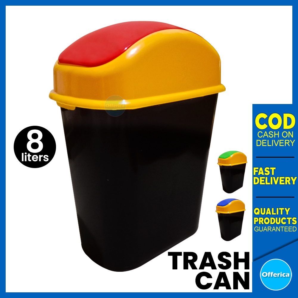 New Trash Can Swing Lid Trashcan Trash Bin Garbage Can Garbage Bag ...
