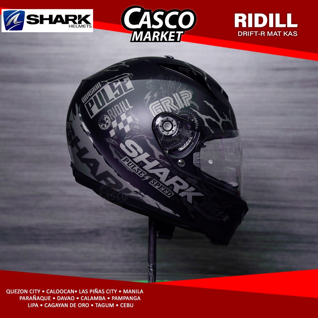 SHARK RIDILL 1.2 DRIFT MOTORCYCLE FULLFACE DUAL VISOR HELMET | Shopee ...