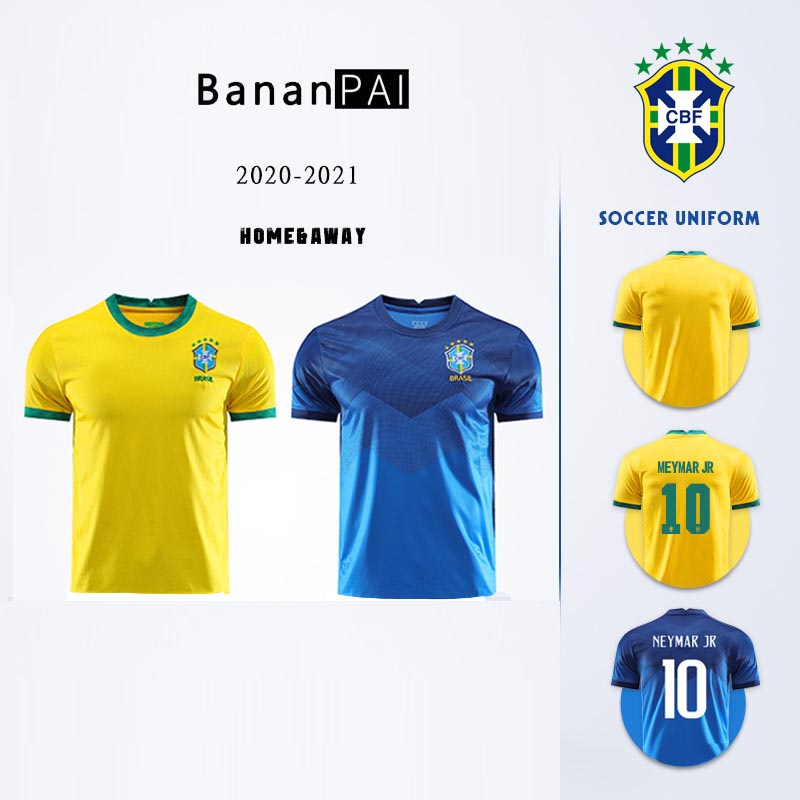 Brazil Team Jersey 2020-21 Home Away National Football Uniform Suit No ...