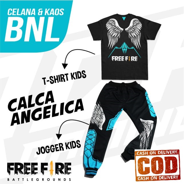 Ff BNL Free Fire Gaming Pants And T-Shirt Suits Calca Angelica Heroic ...
