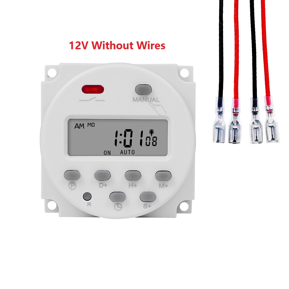 Gaqqee 1 second interval 12v 24v 110v 220v digital led timer switch 7 days weekly programmable ...