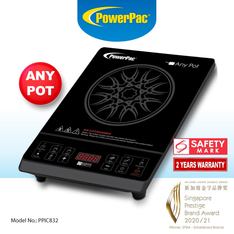 PowerPac Ceramic Cooker Steamboat (Any Pot) 2000 Watts (PPIC832 ...