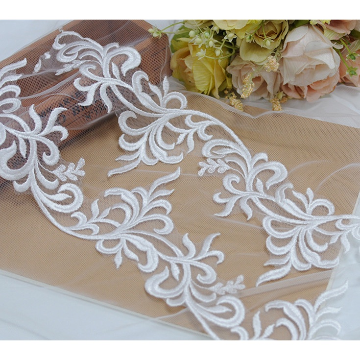 10CM Wide Luxury Border Lace Ivory Wedding Lace Trim 1 Yard border Lace ...