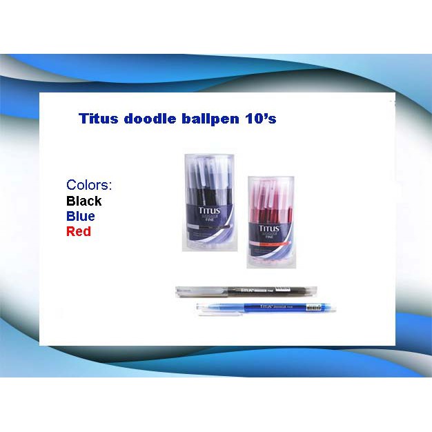 Titus doodle ballpen fine (10pcs) | Shopee Philippines