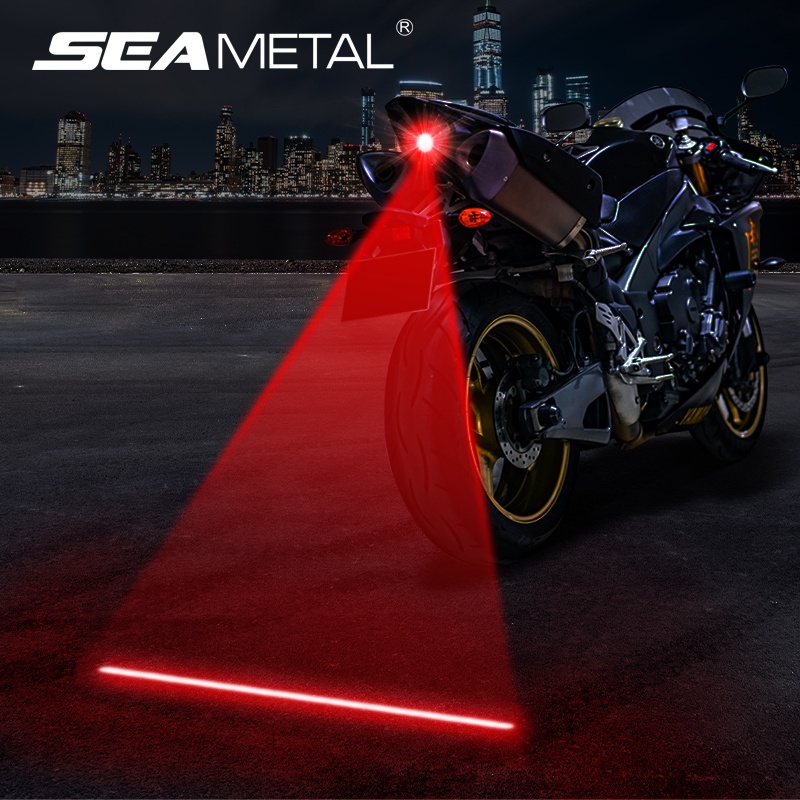 SEAMETAL Motorcycle LED Laser Light 12V Car Fog Light Signal Lamp ...
