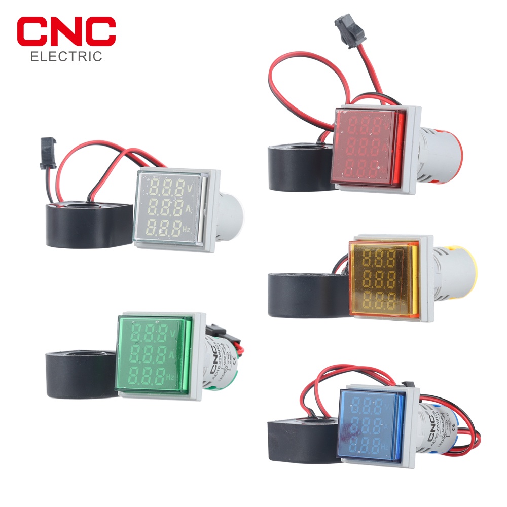 AC 60-500V 0-100A LED Digital Voltmeter Ammeter Hertz HZ Signal Lights ...