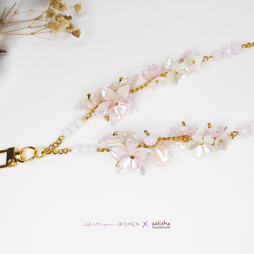 Lanyard ID Card Mix Petal Chain/ID Card Necklace/ID Card Strap | Shopee ...