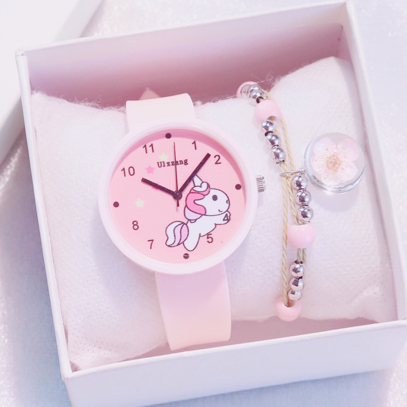 2023 Hot Unicorn Watch for Kids Girls Birthday Gift Set Children Pony ...