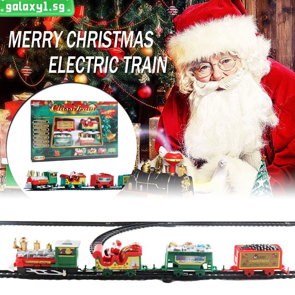 Christmas Electric Train Mini Santa Claus Rail Car Creative Christmas ...