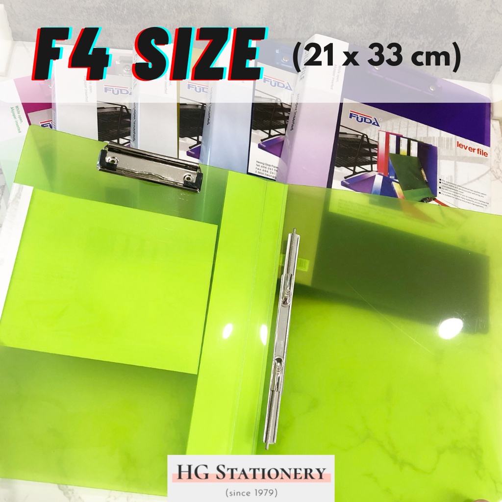 F4 Size PVC Fuda Lever Spring and Clip File Managing File | Shopee ...