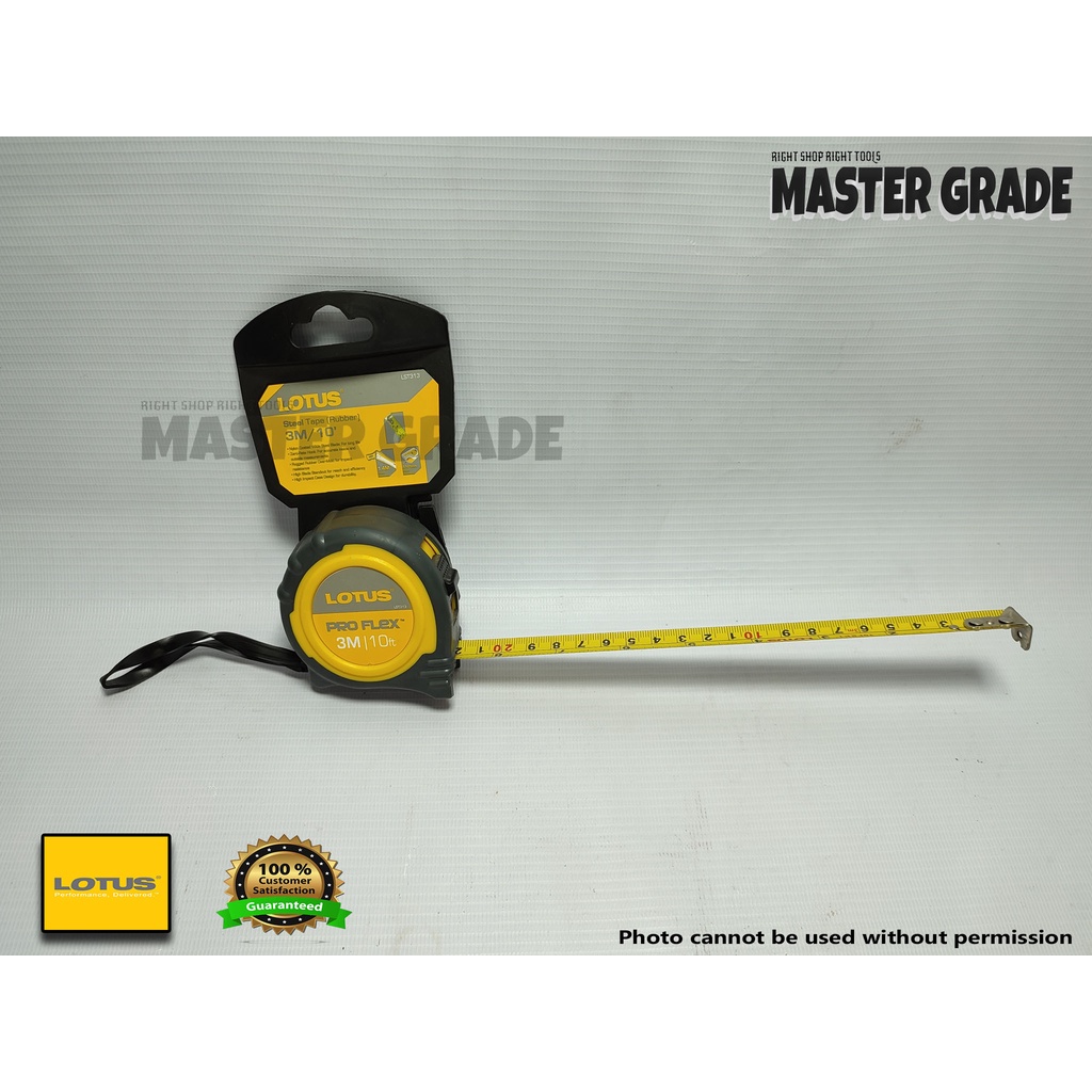 MG ORIGINAL LOTUS HEAVY DUTY Steel Measuring Tape 3M/10Ft (PRO FLEX ...