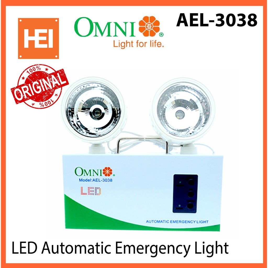 OMNI AEL-3038 LED Automatic Emergency Light | Shopee Philippines