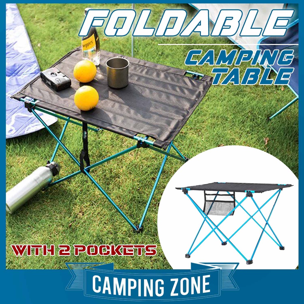 LIGHT WEIGHT ALUMINUM FOLDABLE CAMPING TABLE FOLDING TABLES EGG ROLL ...