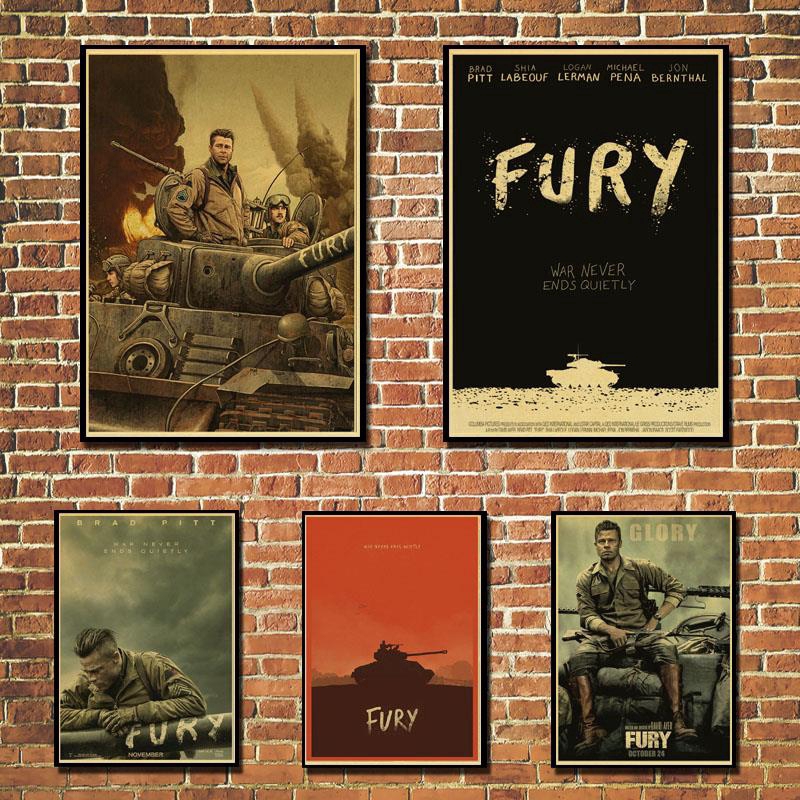 Fury Brad Pitt Tiger Sherman tank Hollywood Home Furnishing decoration ...