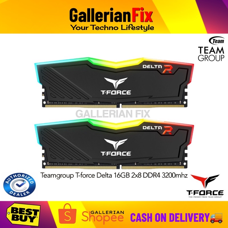 Teamgroup T-force Delta 16gb 3200mhz DDR4 2x8gb Black White Gaming ...